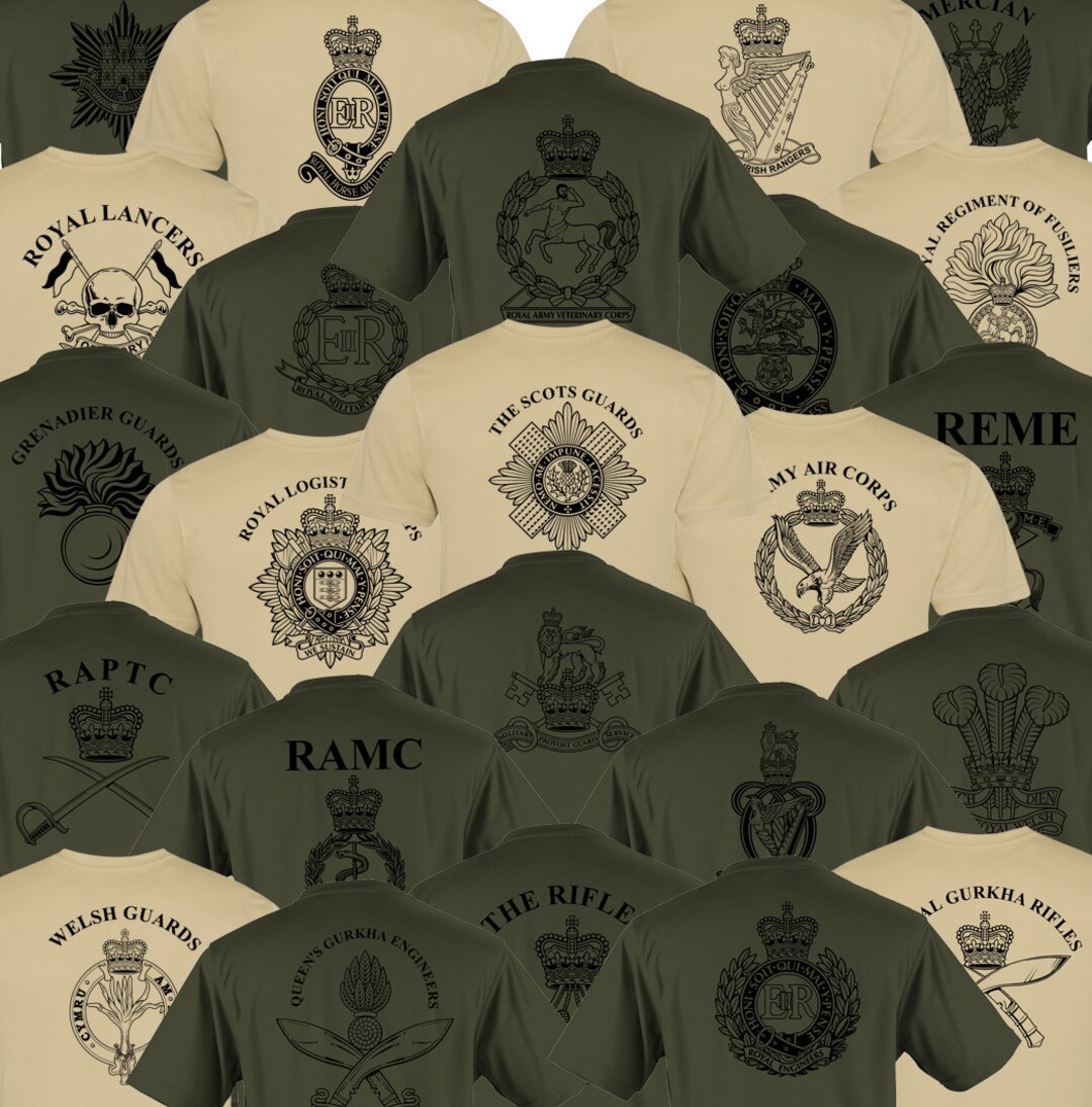 Double Sided Printed Army Wicking Performance Tshirt HM Rtr Para Reme ...