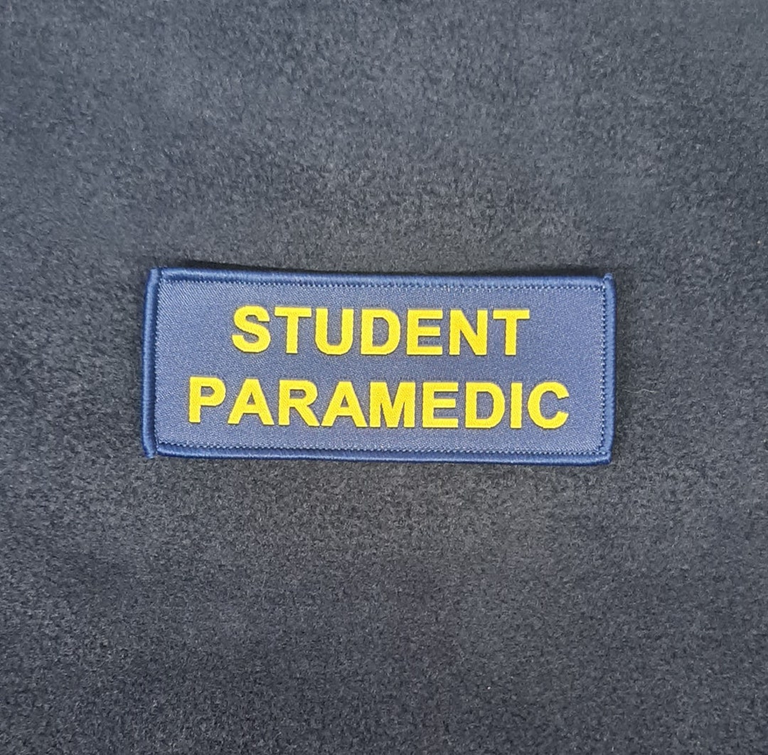Student Paramedic / Woven Patch / Identification Badge - Woven Badge ...