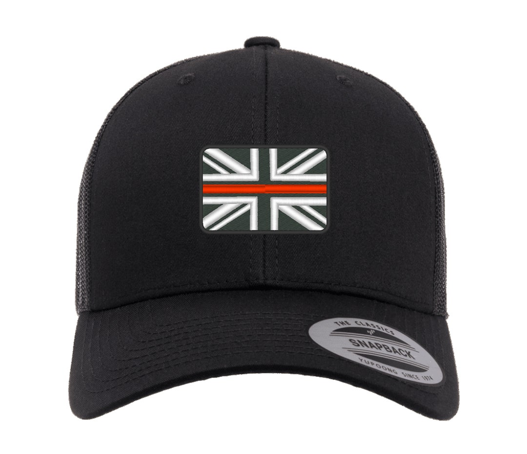 Thin Red Line Fire Service Union Jack Cap Hat Flexfit Yupoong ...