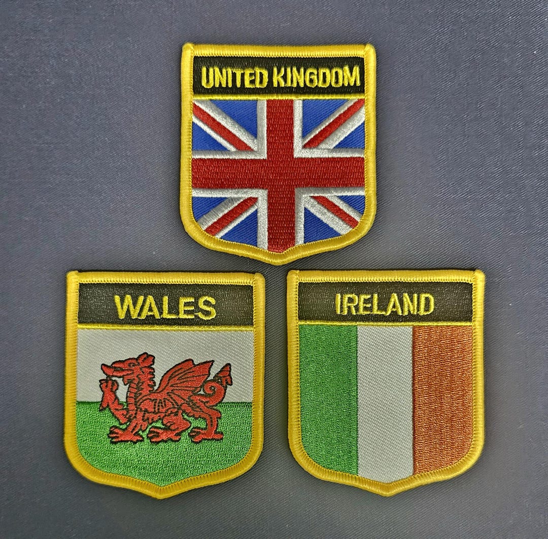 Shield Classic Biker Flag Woven Badge Patch 50mm X 80mm Flag Vintage ...