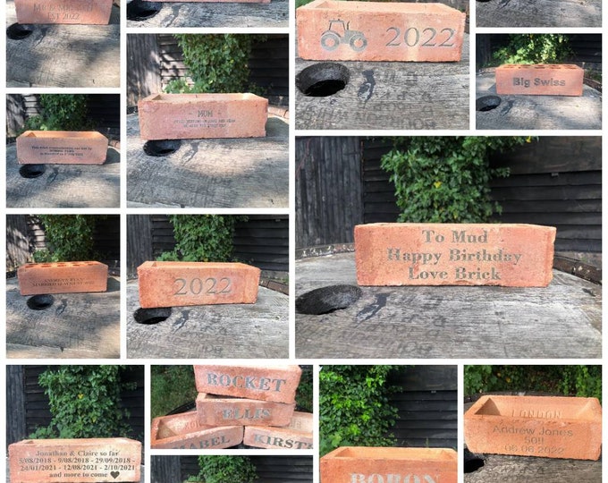 Engraved Brick Personalized Engraved Permanent Memorial Brick - Etsy