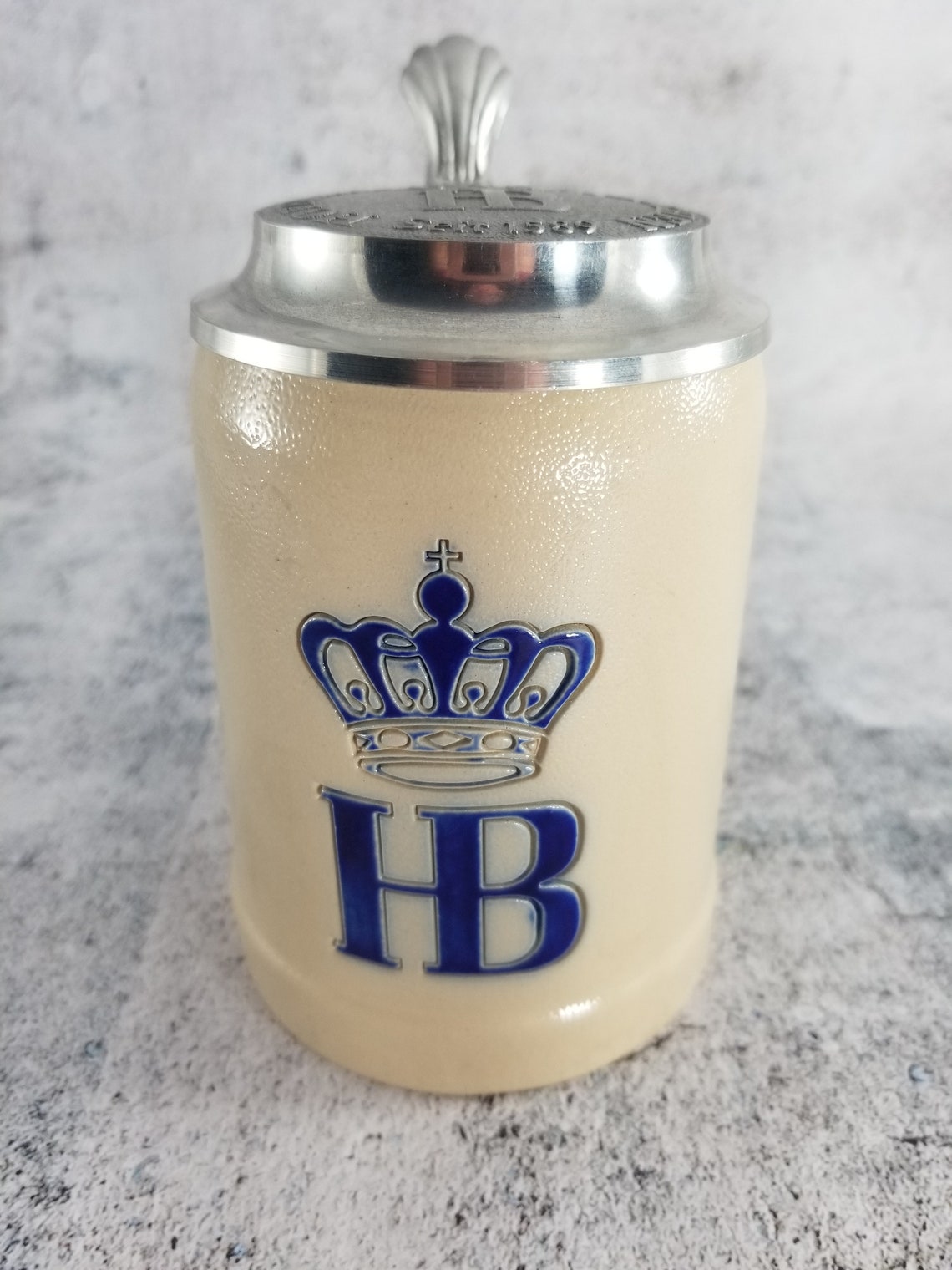 Vintage HB München 0.25L Beer Stein/mug Pewter Lid | Etsy