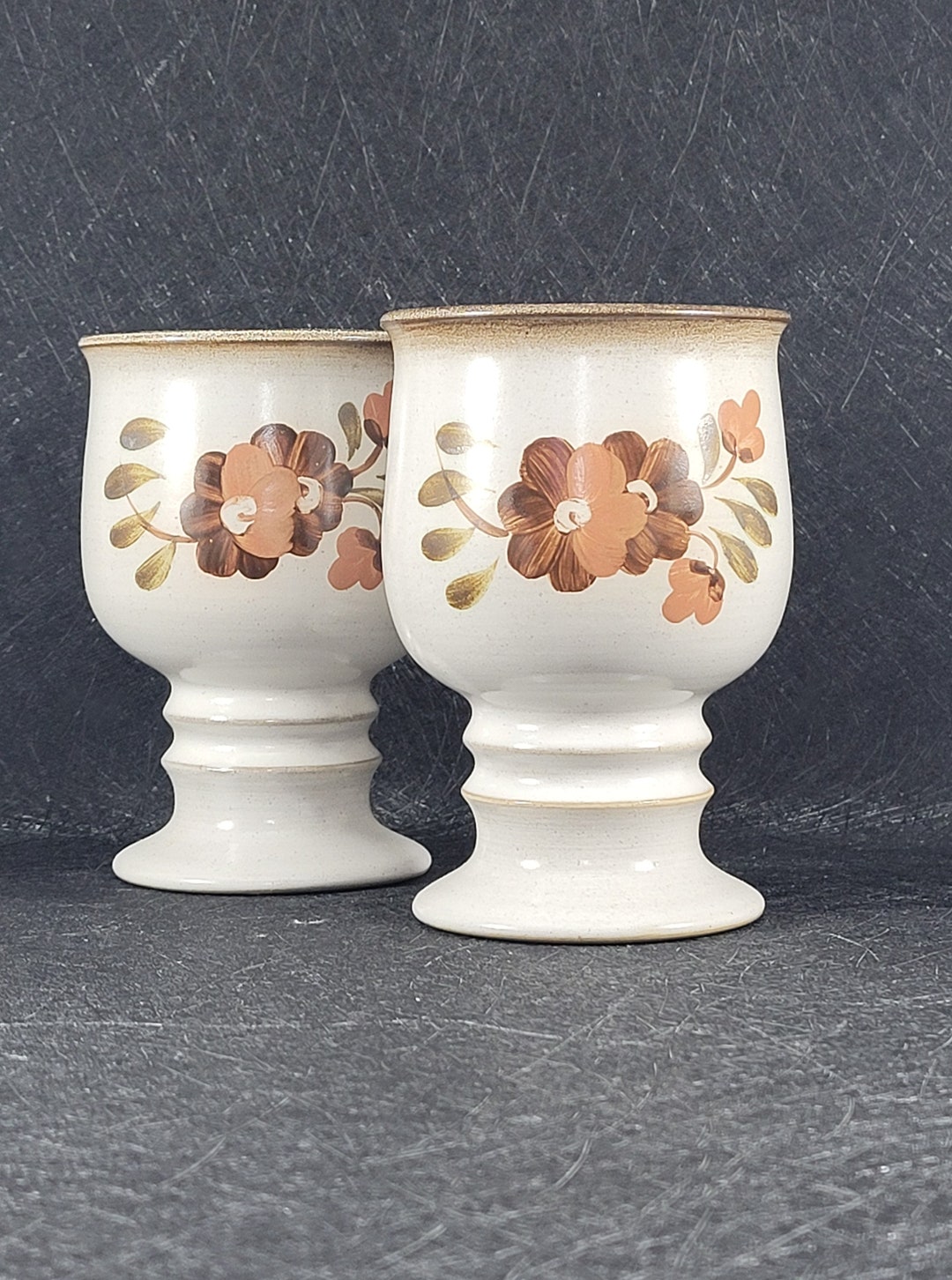 2 Vintage Denby Langley Serenade Goblets Stoneware England C.1980's - Etsy