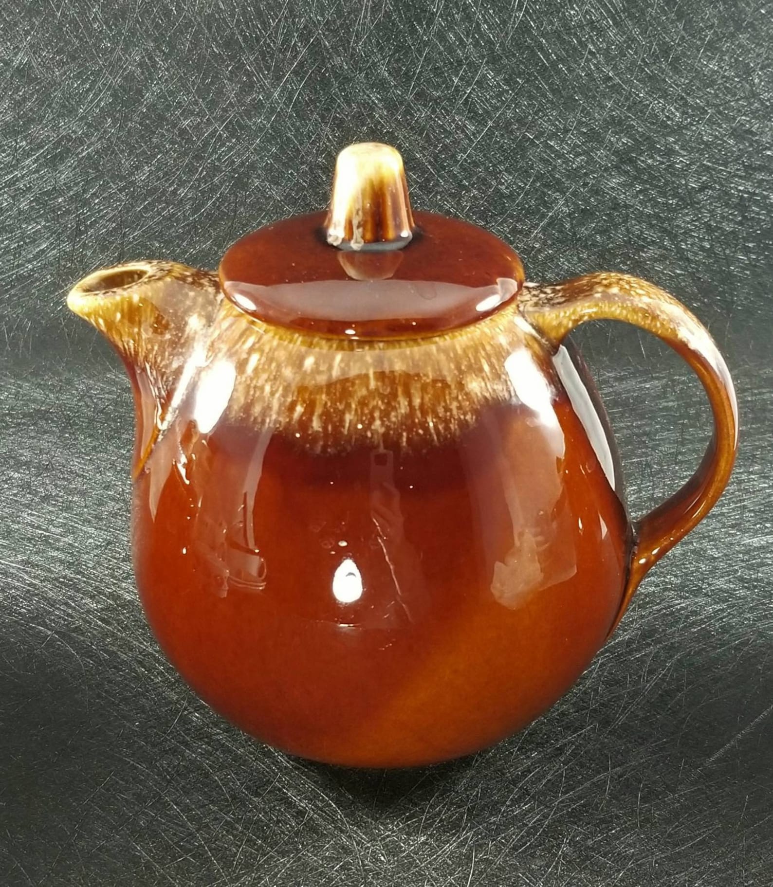 Vintage Hull Pottery Ohio USA Brown Drip Teapot Creamer and - Etsy Canada
