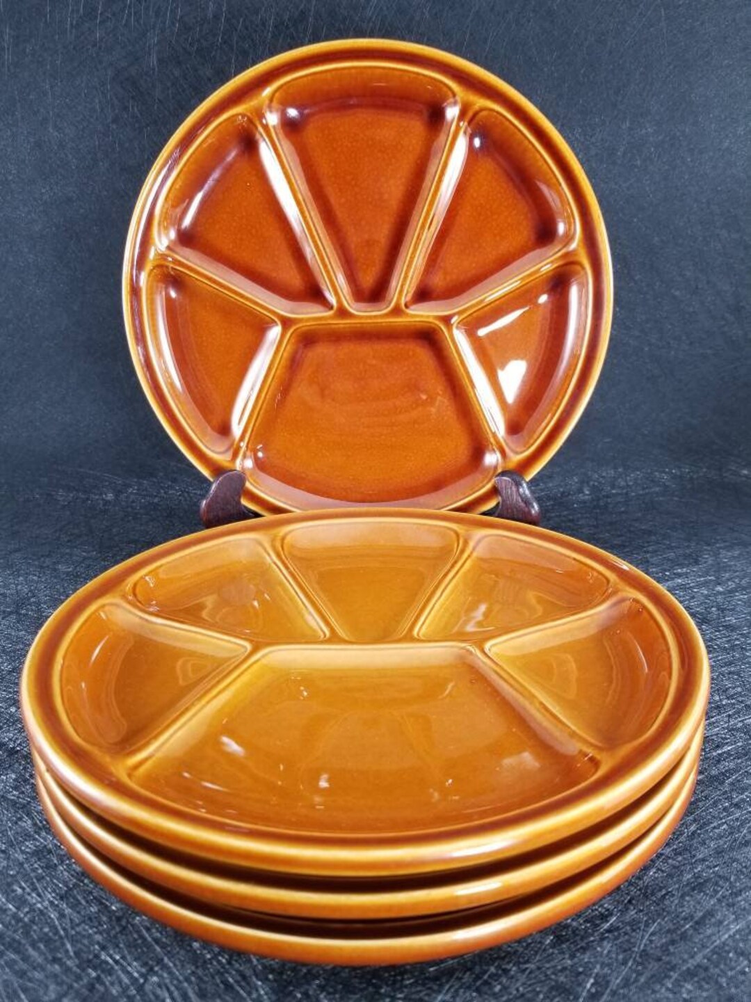 Set of 4 Gien Pottery Fondue Grill Plates 8" Majolica France - Etsy