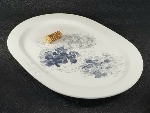 Vintage HYDRANGEA by Block Spal Oval Platter 15.5 by - Etsy Canada