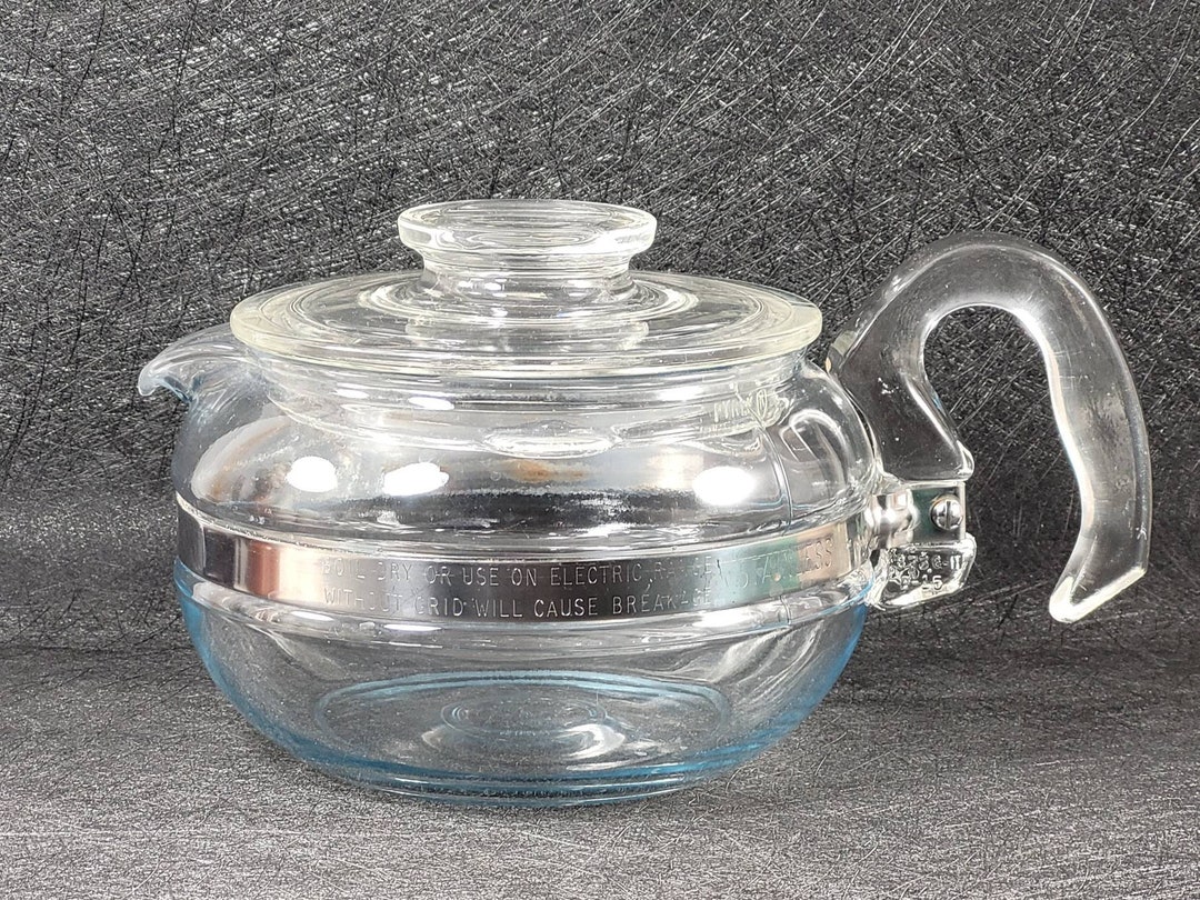 Vintage PYREX Flameware Glass Tea Pot 8446B 6 Cup Made in USA - Etsy
