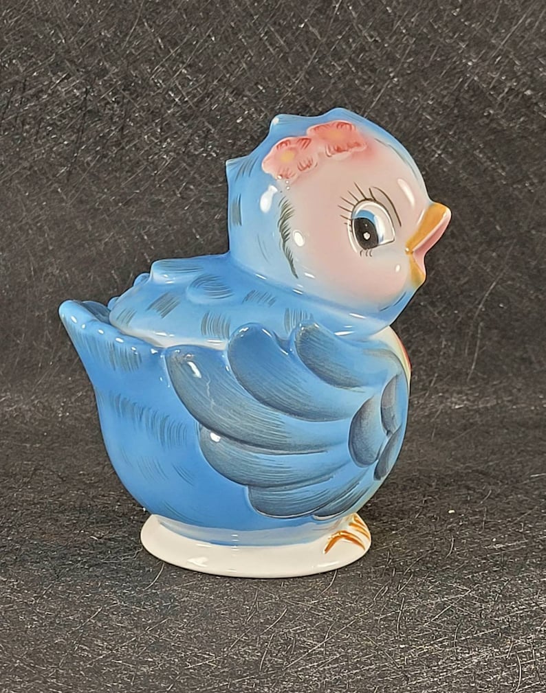 Rare Vintage Lefton Blue Bird ESD Anthropomorphic Lidded Sugar - Etsy