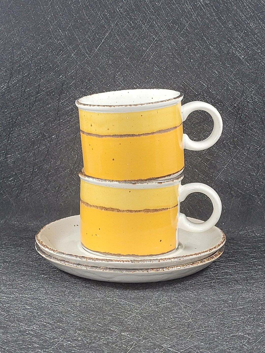 2 Vintage Midwinter Stonehenge Sun Cups and Saucers England C.1970's - Etsy