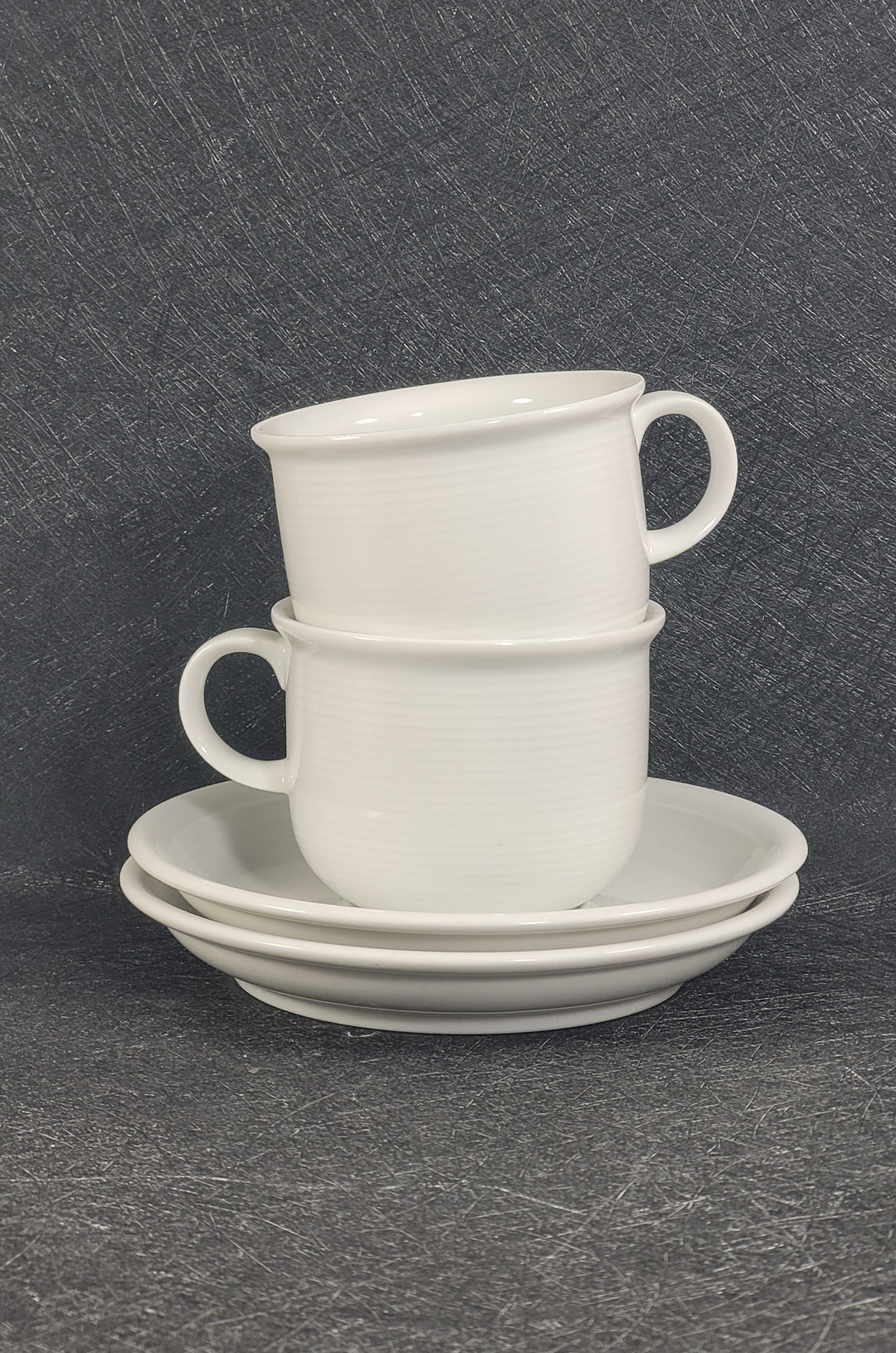 Thomas Rosenthal Trend White Espresso Cups and Saucers - Set of 2 - Etsy