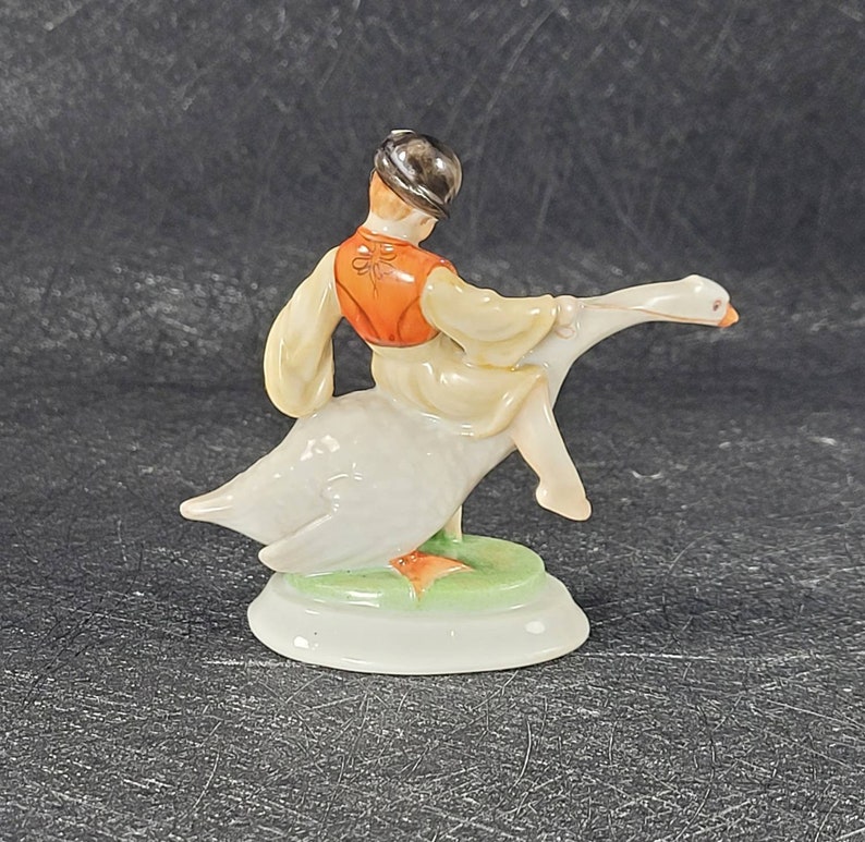 Antique Herend Boy Riding Goose Figurine 5415 Hand Painted - Etsy