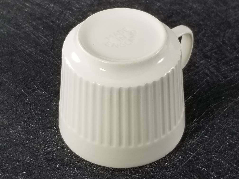 Set of 4 Johnson Brothers Athena Cups and Saucers White Ironstone ...