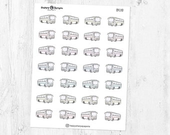 Bus Stickers School Bus Planner Stickers Transportation Stickers for ...