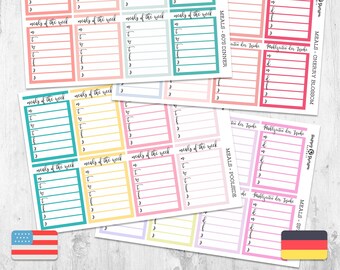 Checklists Planner Stickers, Checklist Strip Stickers Varied Sizes G125 ...