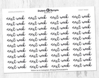 This Week Handwritten Script Planner Stickers | Etsy