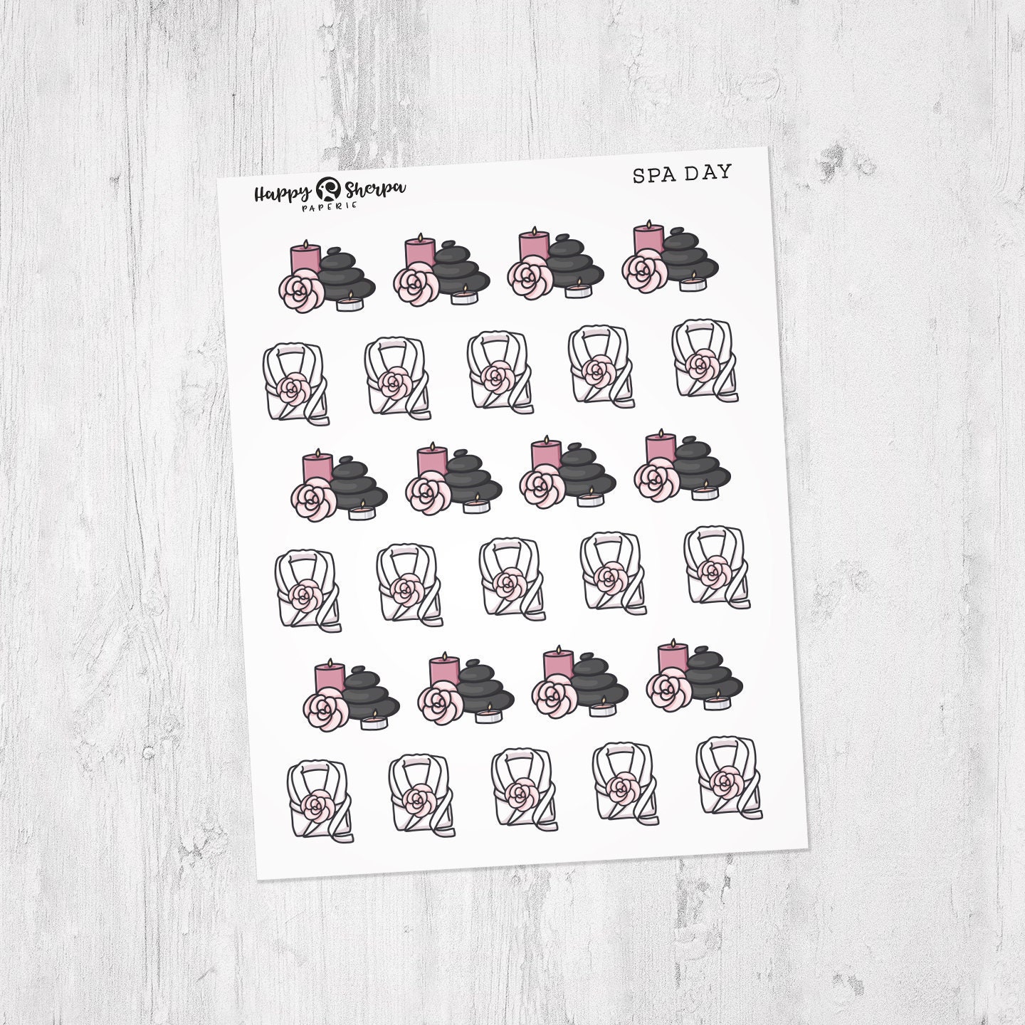 Planner Stickers Foiled FacialMassage Stickers Craft Supplies & Tools ...