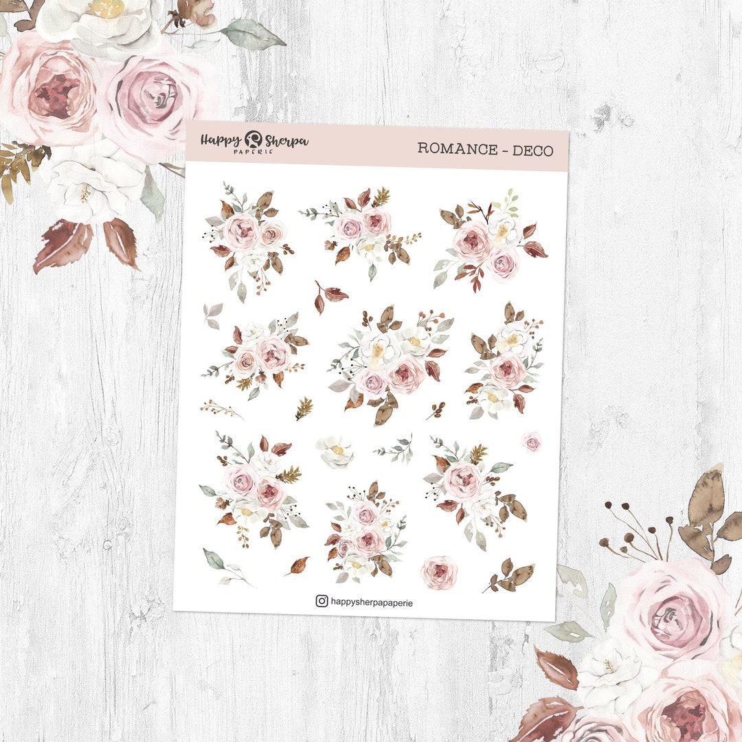 Romance - Deco Stickersheet | Planner, Bullet Journal Stickers - Etsy