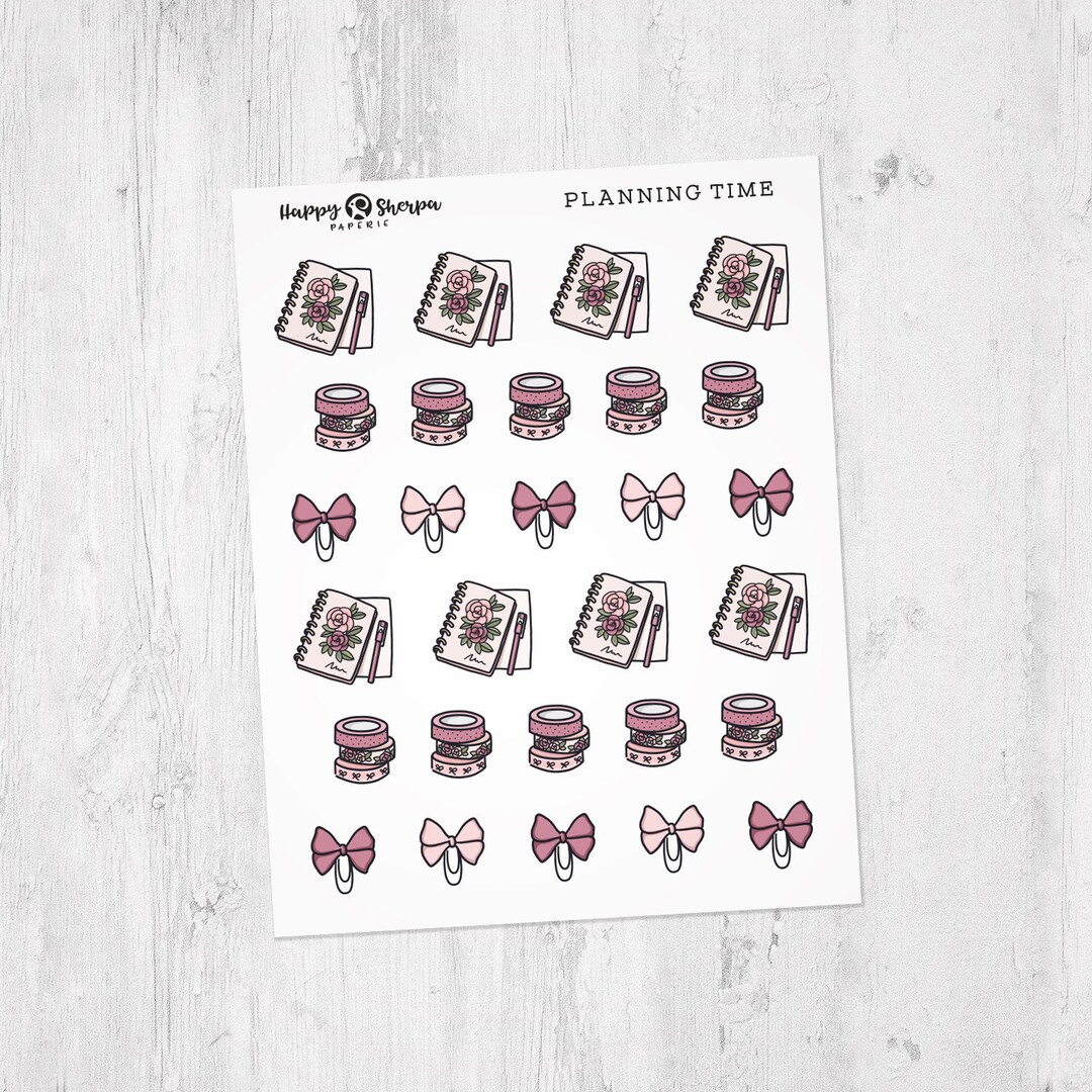 Planning Time - 28 Cute Planning Doodle Planner Stickers - Etsy