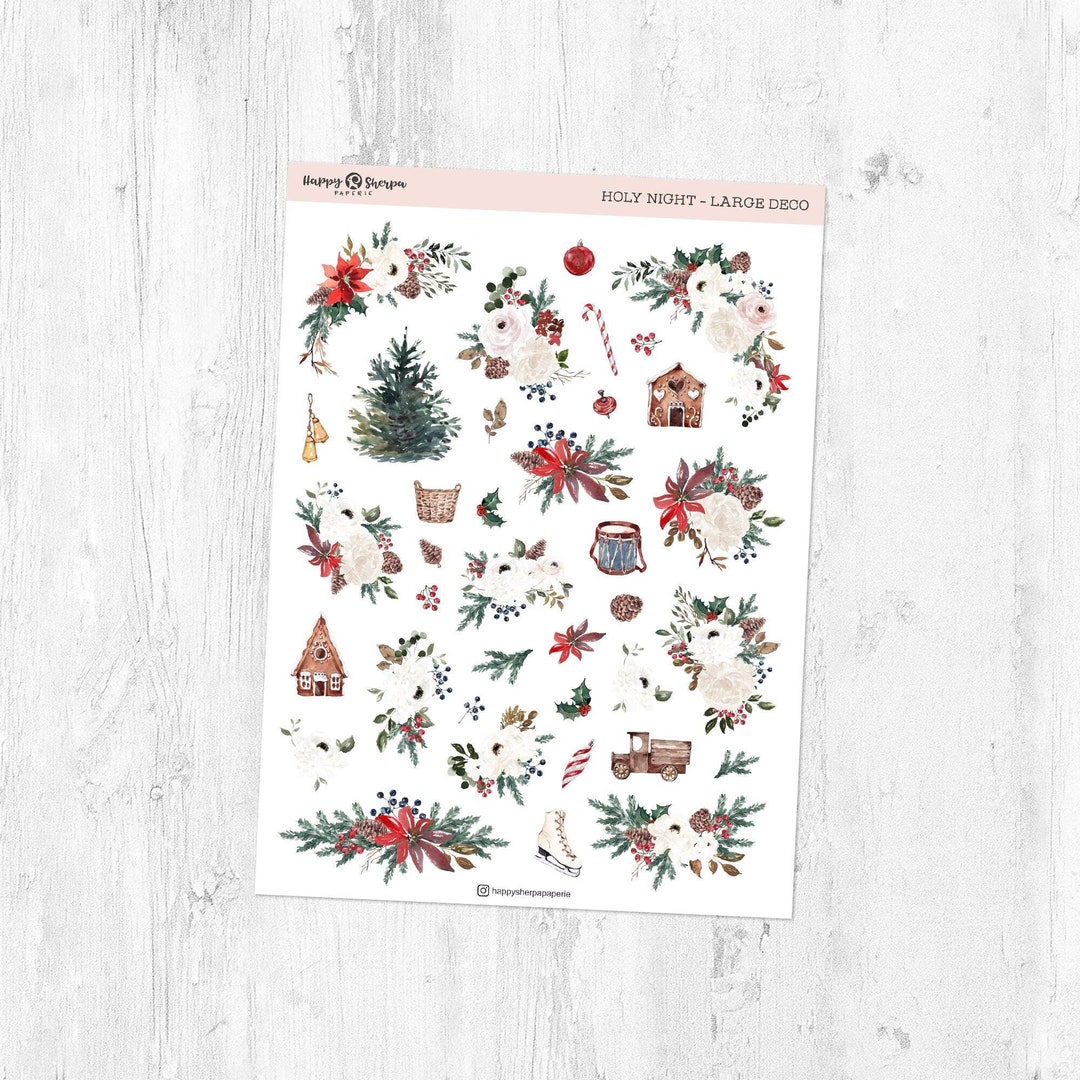 Holy Night - Large Deco Stickersheet | Planner, Bullet Journal Stickers ...