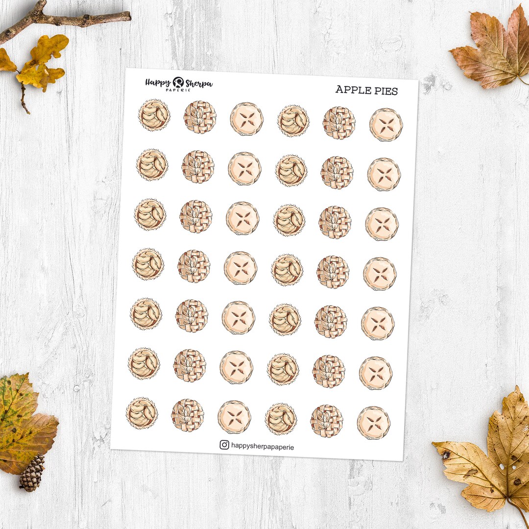 Apple Pies 42 Cute Doodle Planner Stickers - Etsy