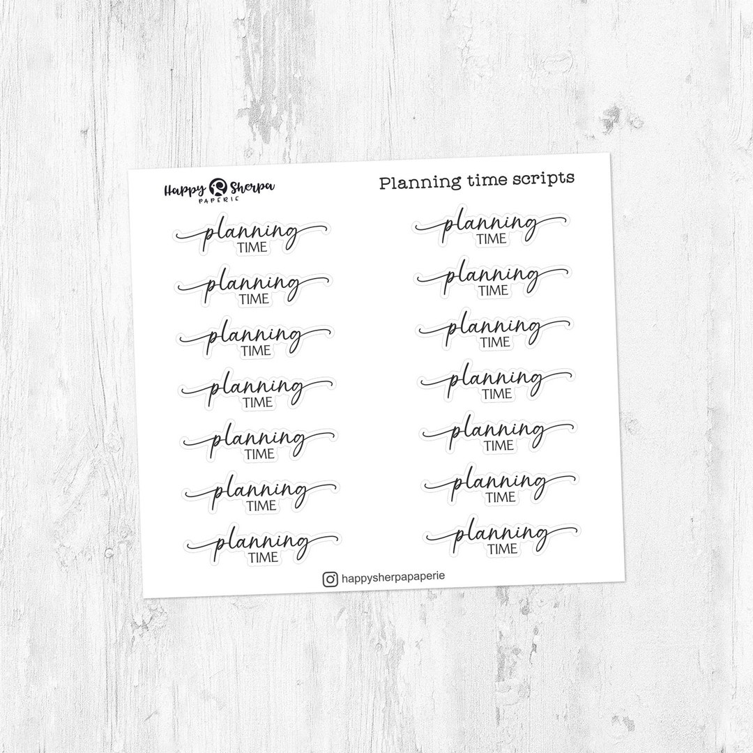 Planning Time Scripts - Foiled Planner Deco Stickers - Etsy