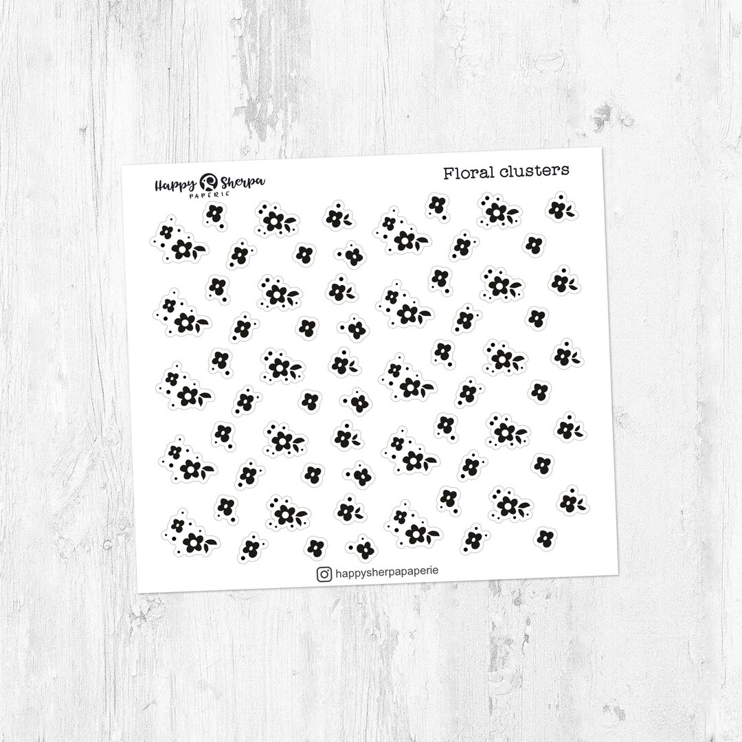 Floral Clusters - Foiled Planner Deco Stickers - Etsy