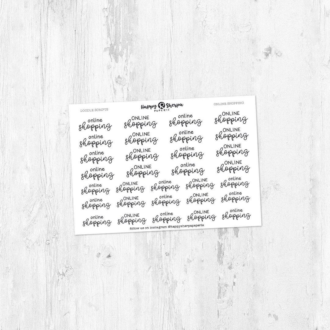 Online Shopping - Handwritten Script Planner Stickers - Etsy
