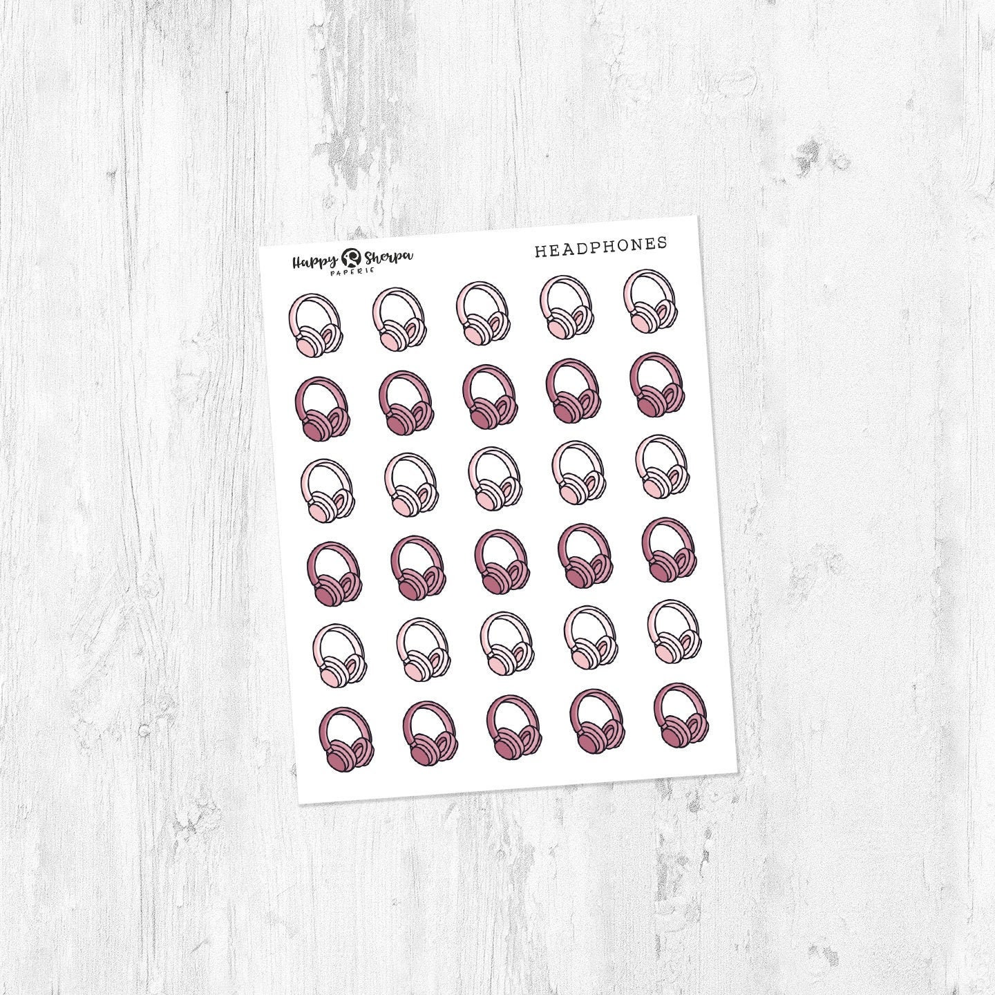 Headphones 30 Cute Doodle Planner Stickers - Etsy