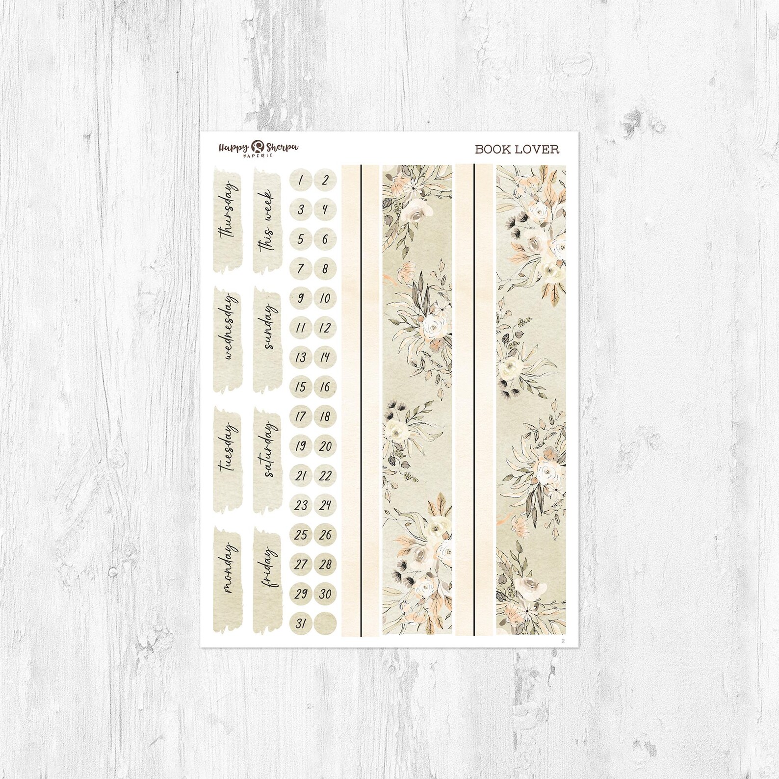 Book Lover - Gold Foil - Planner Sticker Kit (5 Sheets) - for Standard ...