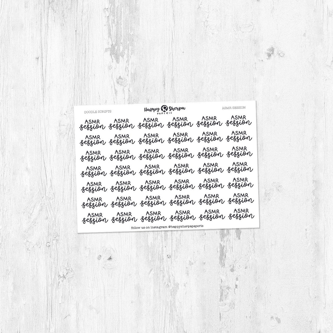 ASMR Session - Handwritten Script Planner Stickers - Etsy