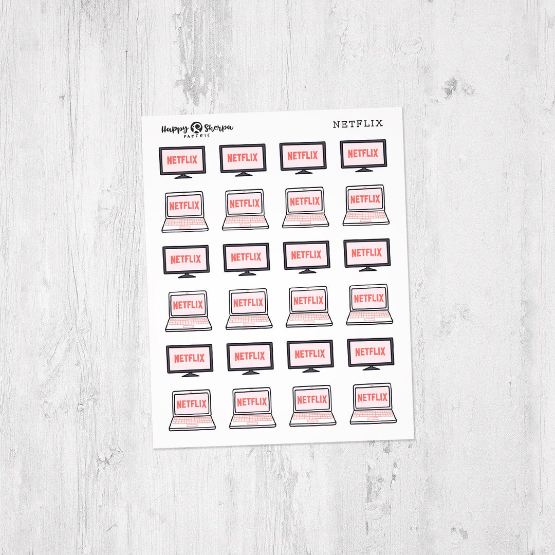 Netflix - 24 Cute Planner Stickers - Etsy