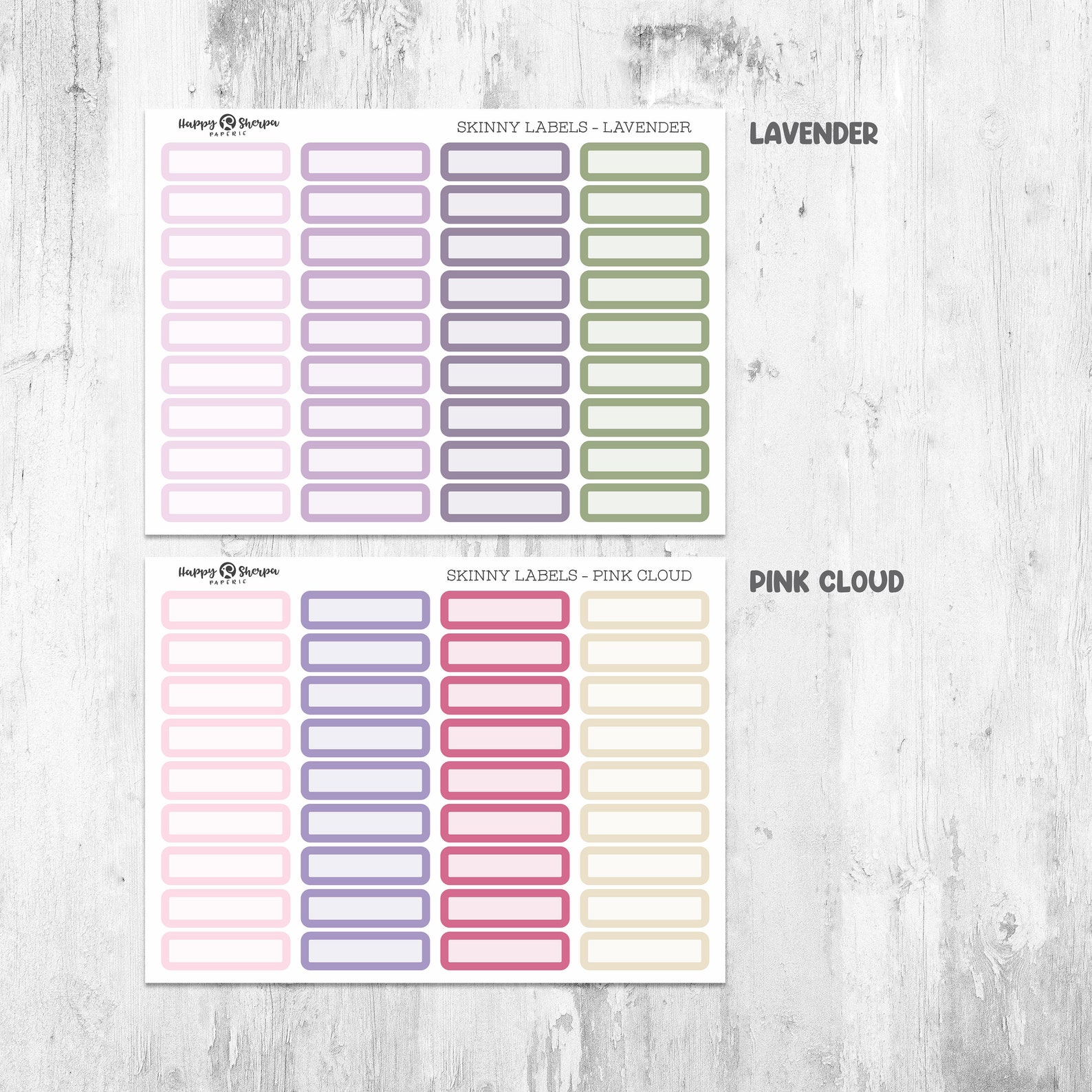 Skinny Labels 36 Functional Planner Stickers Color Palette - Etsy