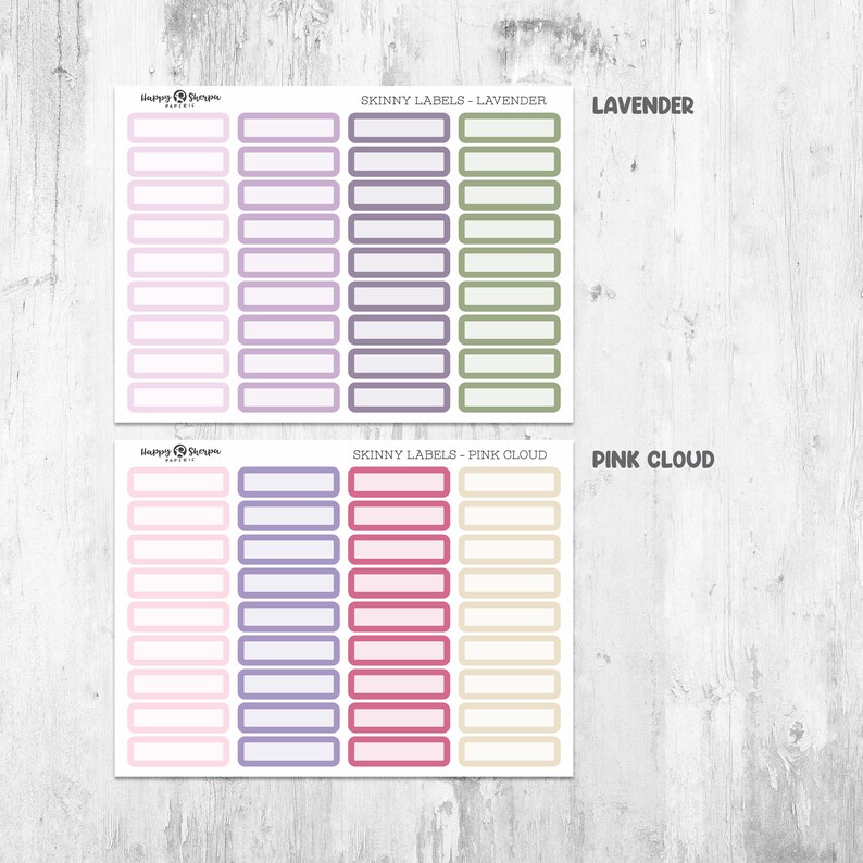 Skinny Labels 36 Functional Planner Stickers Color Palette - Etsy