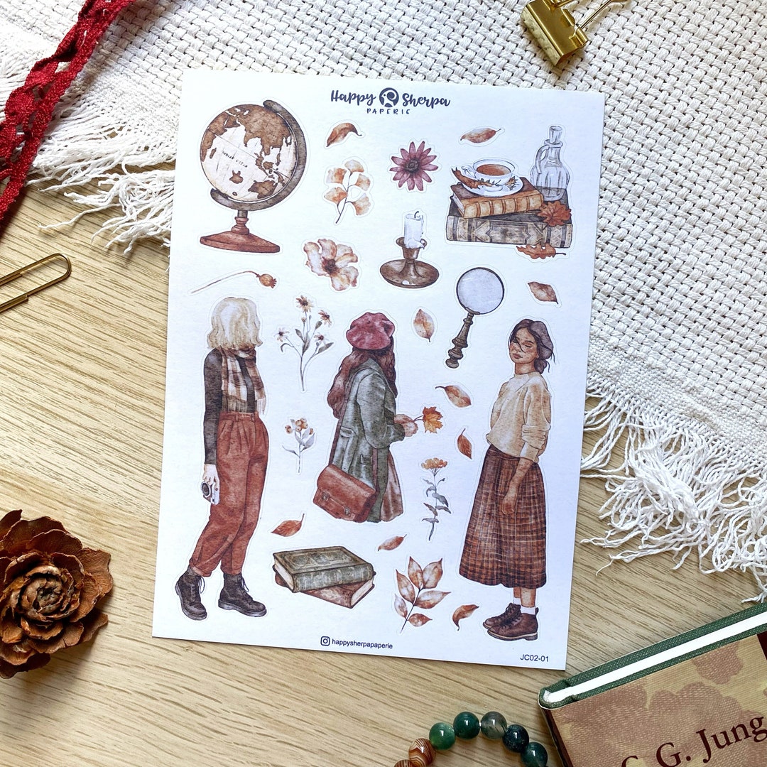 Academia - Hand Drawn Deco Stickersheet | Planner, Bullet Journal ...