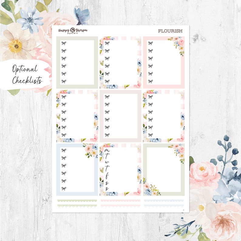 Flourish - Gold Foil - Planner Sticker Kit (5 Sheets) - for Standard ...
