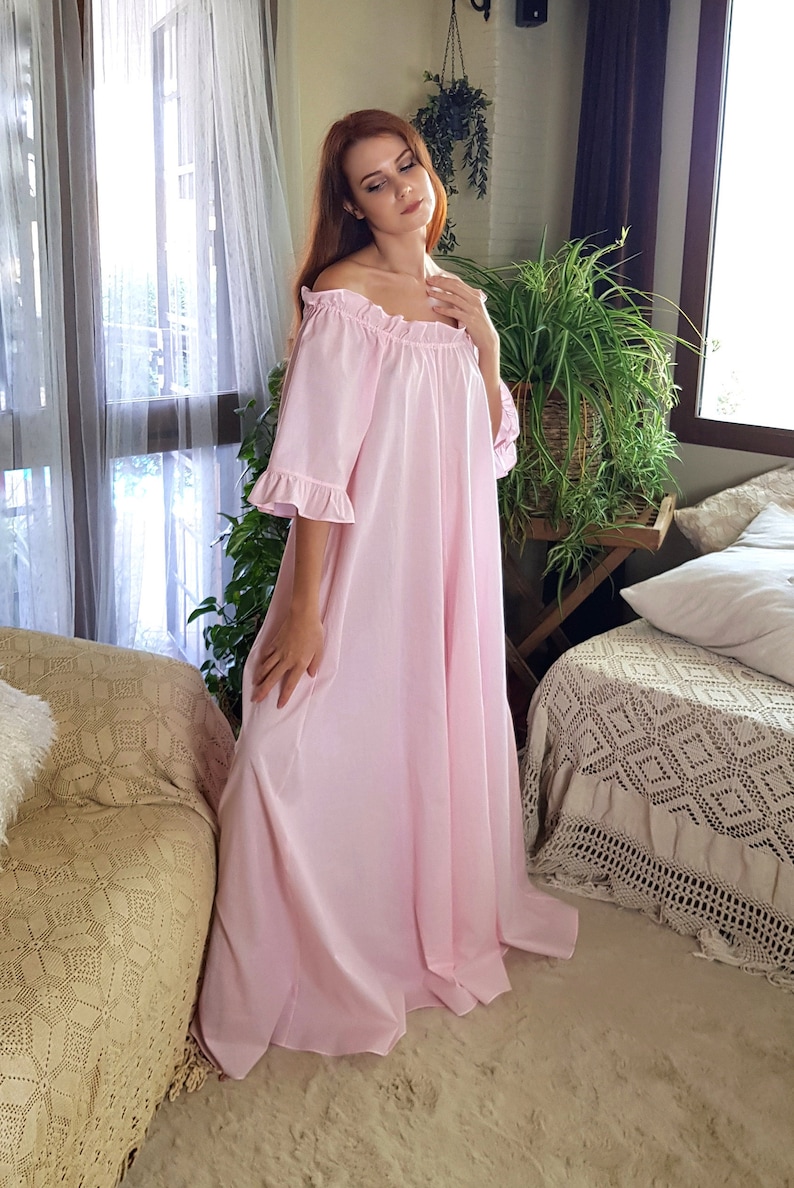 100% Cotton Nightgown Cotton Sleepwear Romantic Cotton - Etsy