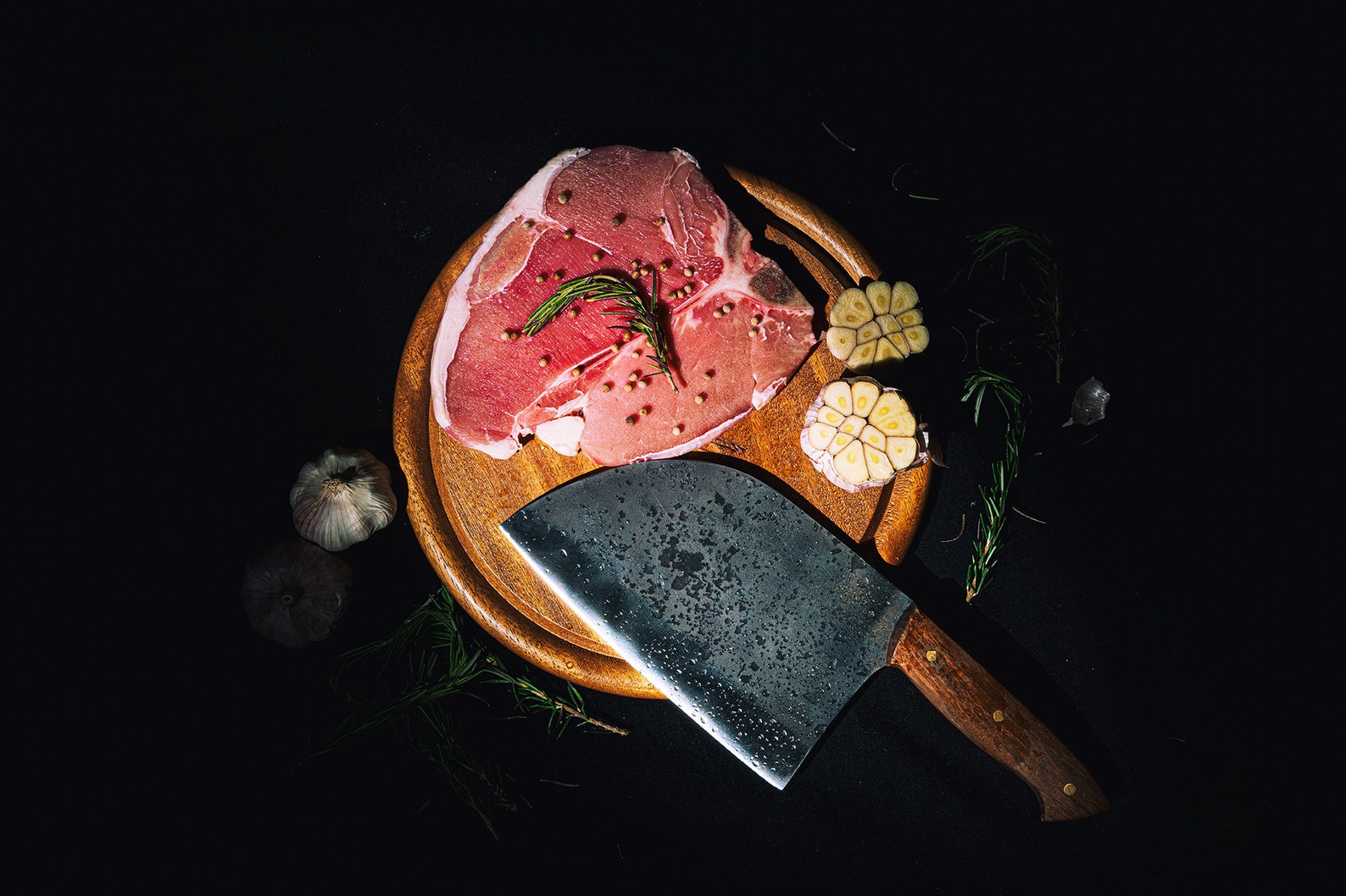 Serbian Chef Knife Custom Handmade Carbon Steel Kitchen Meat Cleaver ...