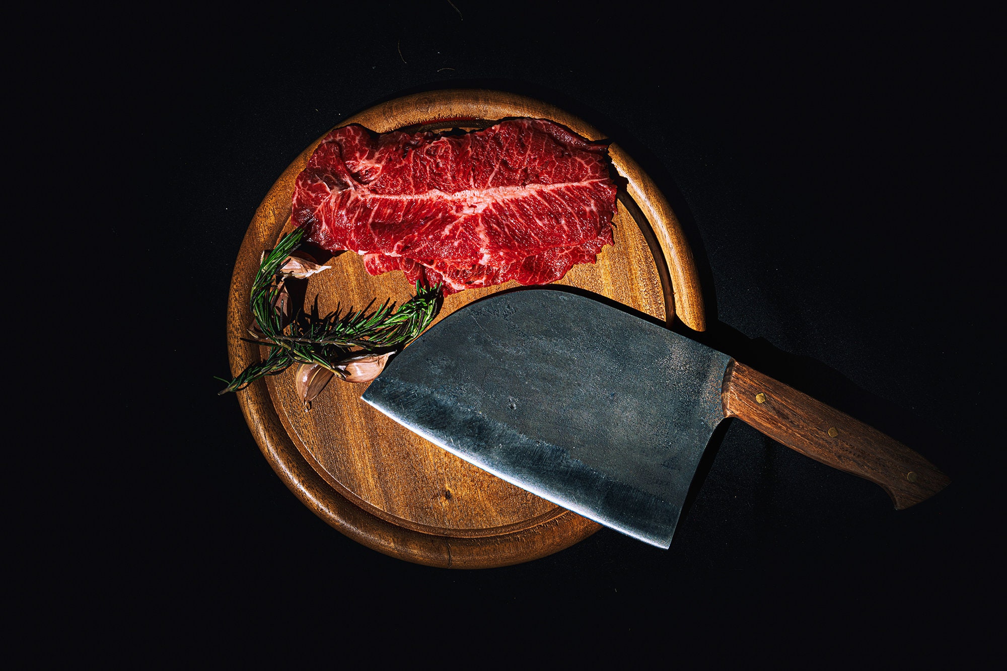 Serbian Chef Knife Custom Handmade Carbon Steel Kitchen Meat Cleaver ...