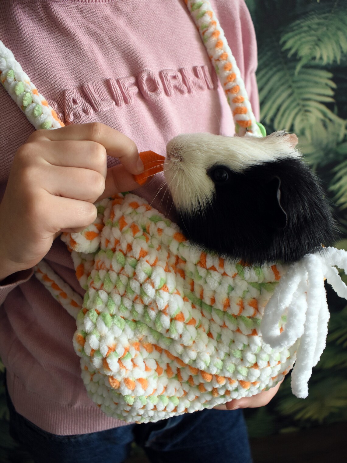 Guinea Pig Multicolor Carrier With Carrot - Small Pet Soft Cozy Carrier ...