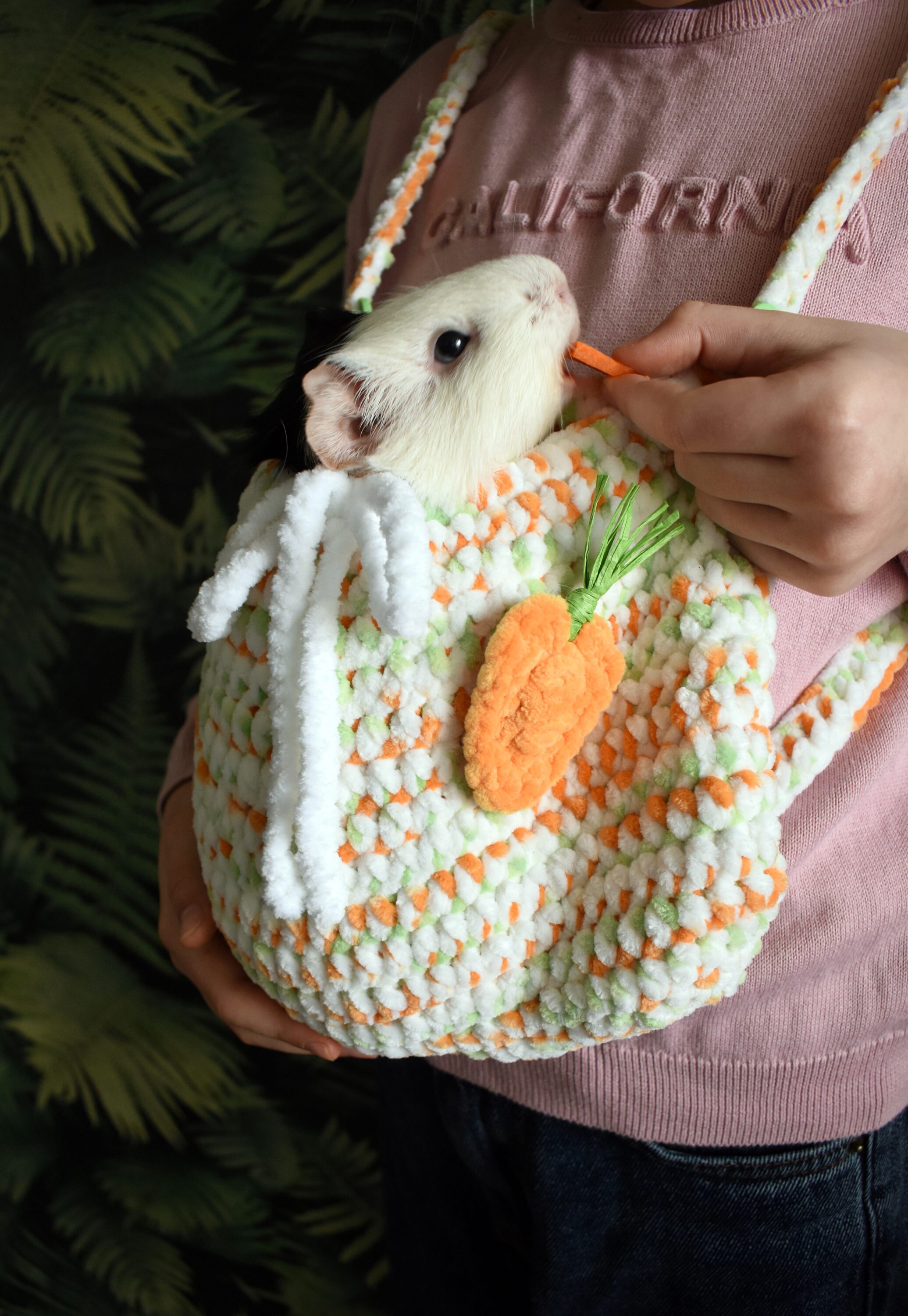 Guinea Pig Multicolor Carrier With Carrot - Small Pet Soft Cozy Carrier ...