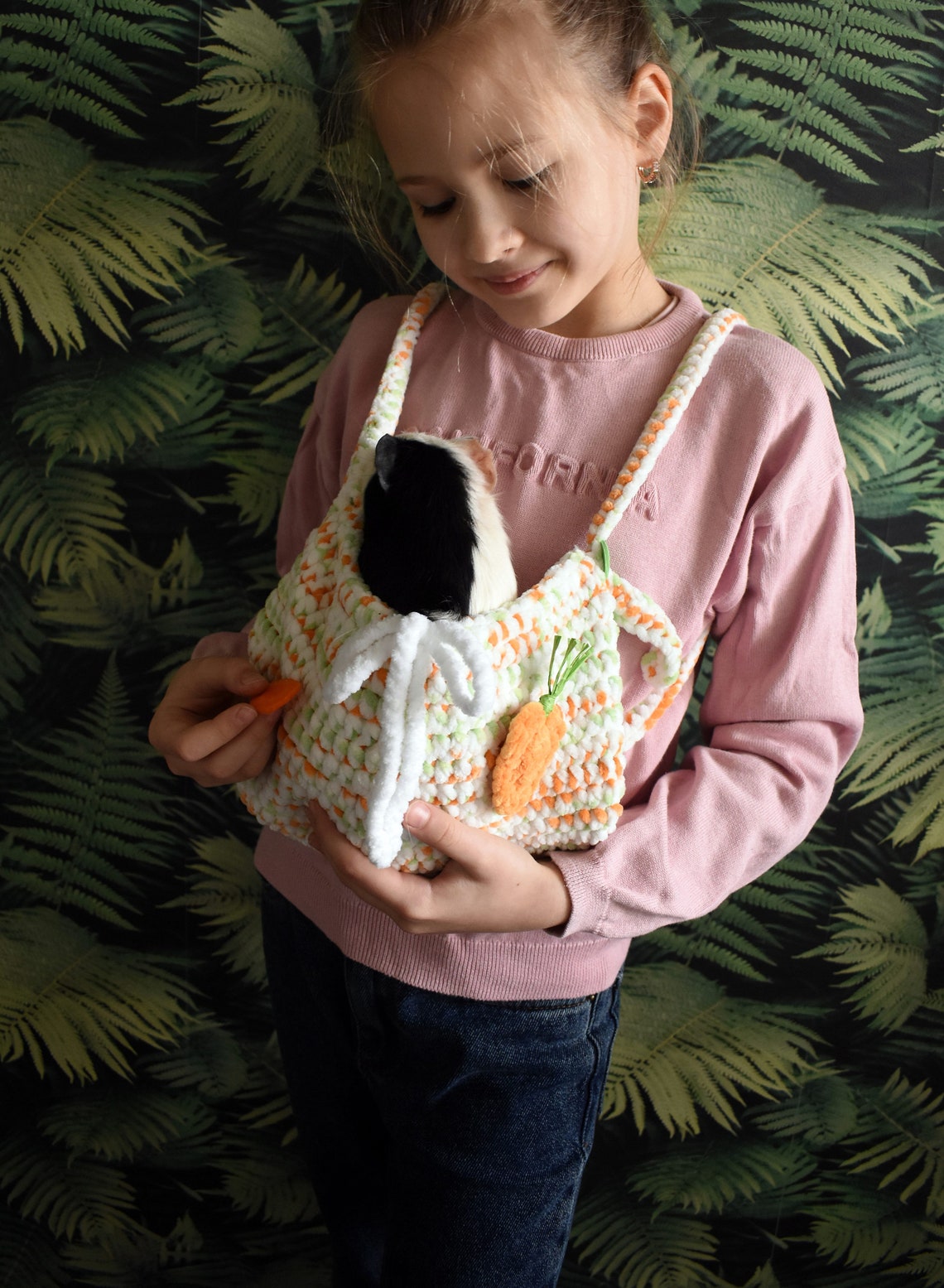 Guinea Pig Multicolor Carrier With Carrot - Small Pet Soft Cozy Carrier ...