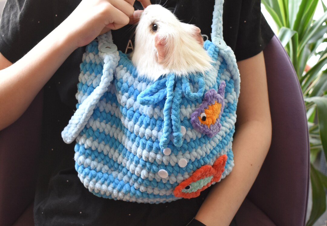 Guinea Pig Carrier: Soft Cozy Sling With Fish Pattern - Etsy