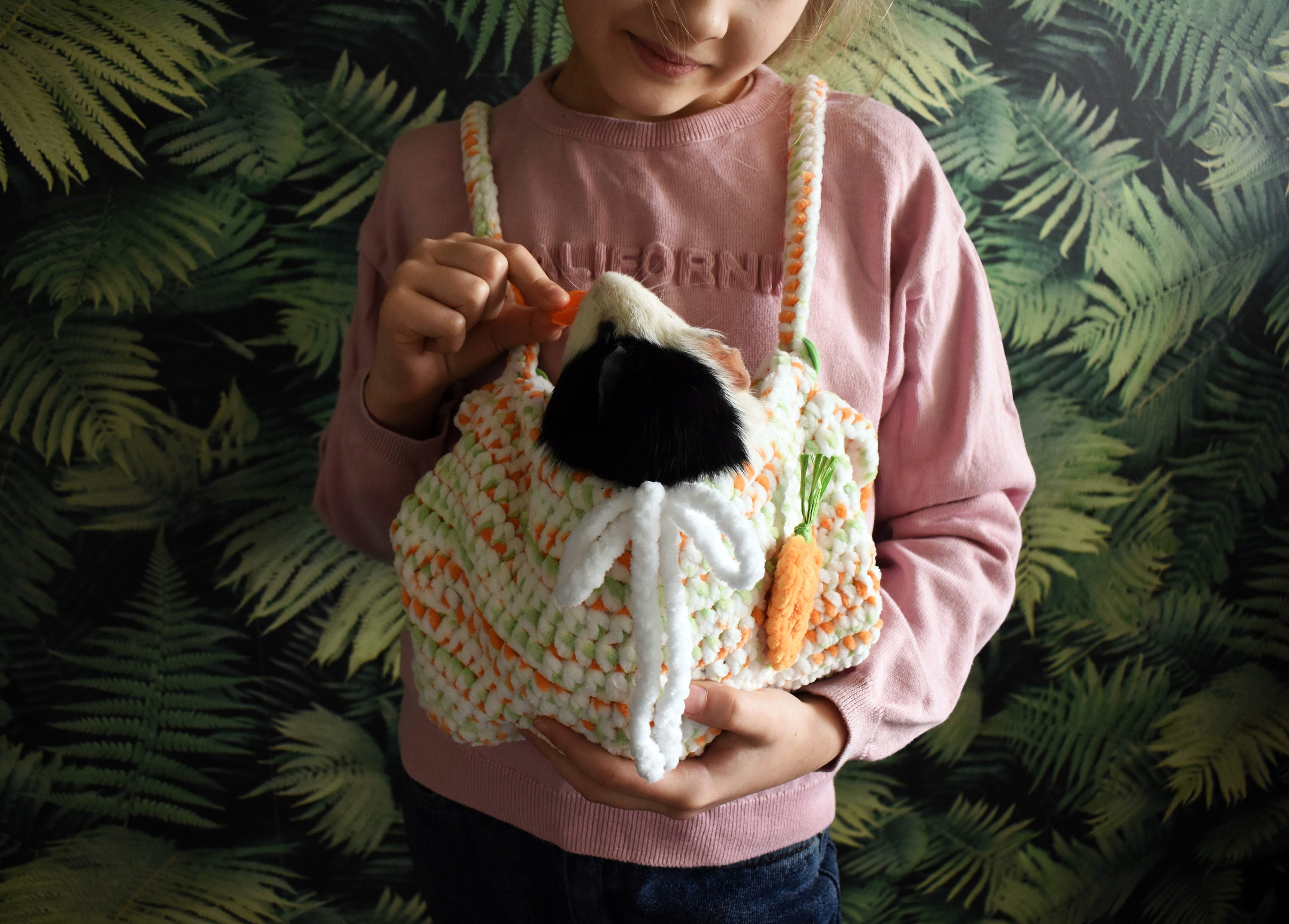 Guinea Pig Multicolor Carrier With Carrot - Small Pet Soft Cozy Carrier ...