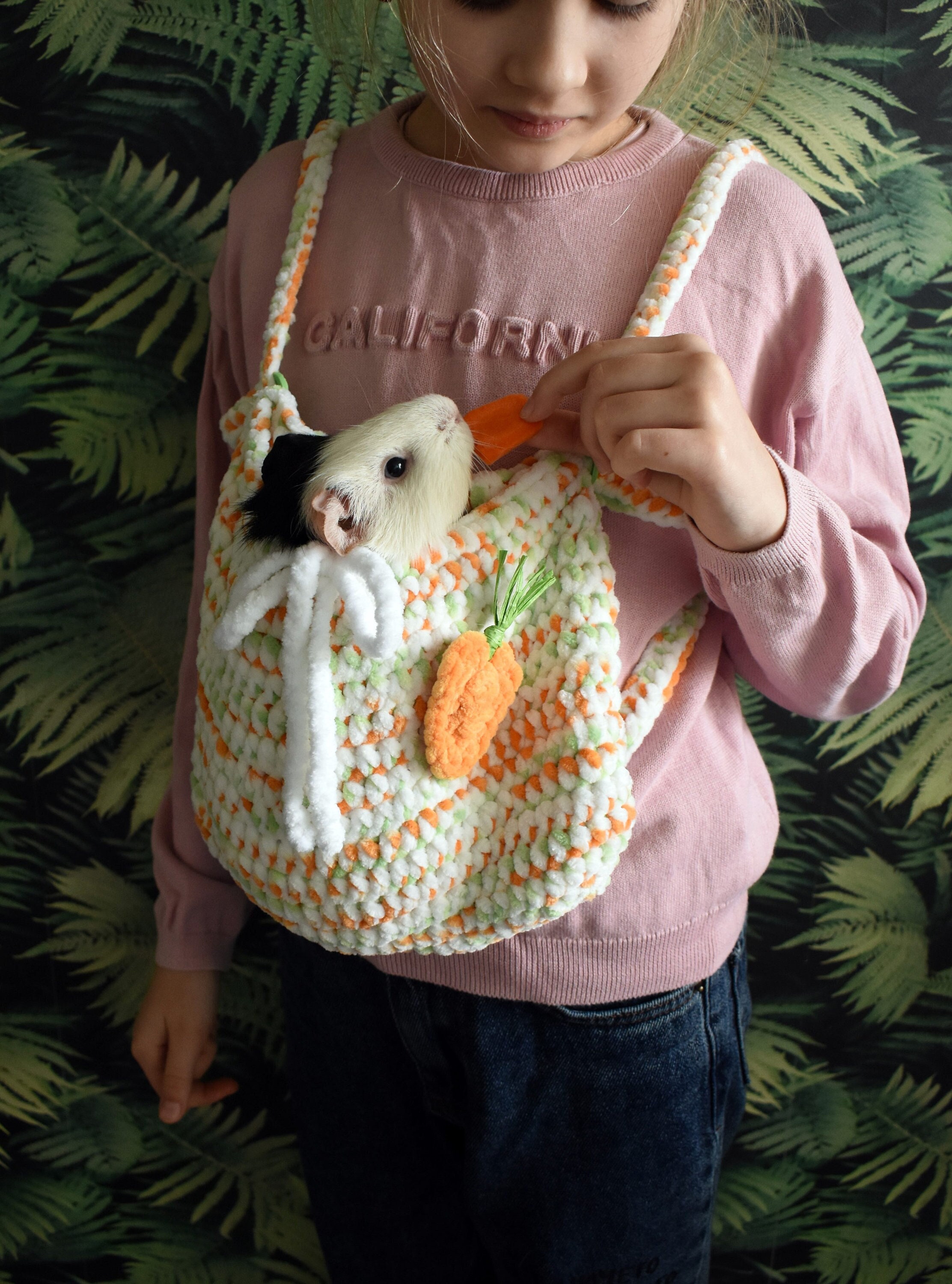 Guinea Pig Multicolor Carrier With Carrot - Small Pet Soft Cozy Carrier ...