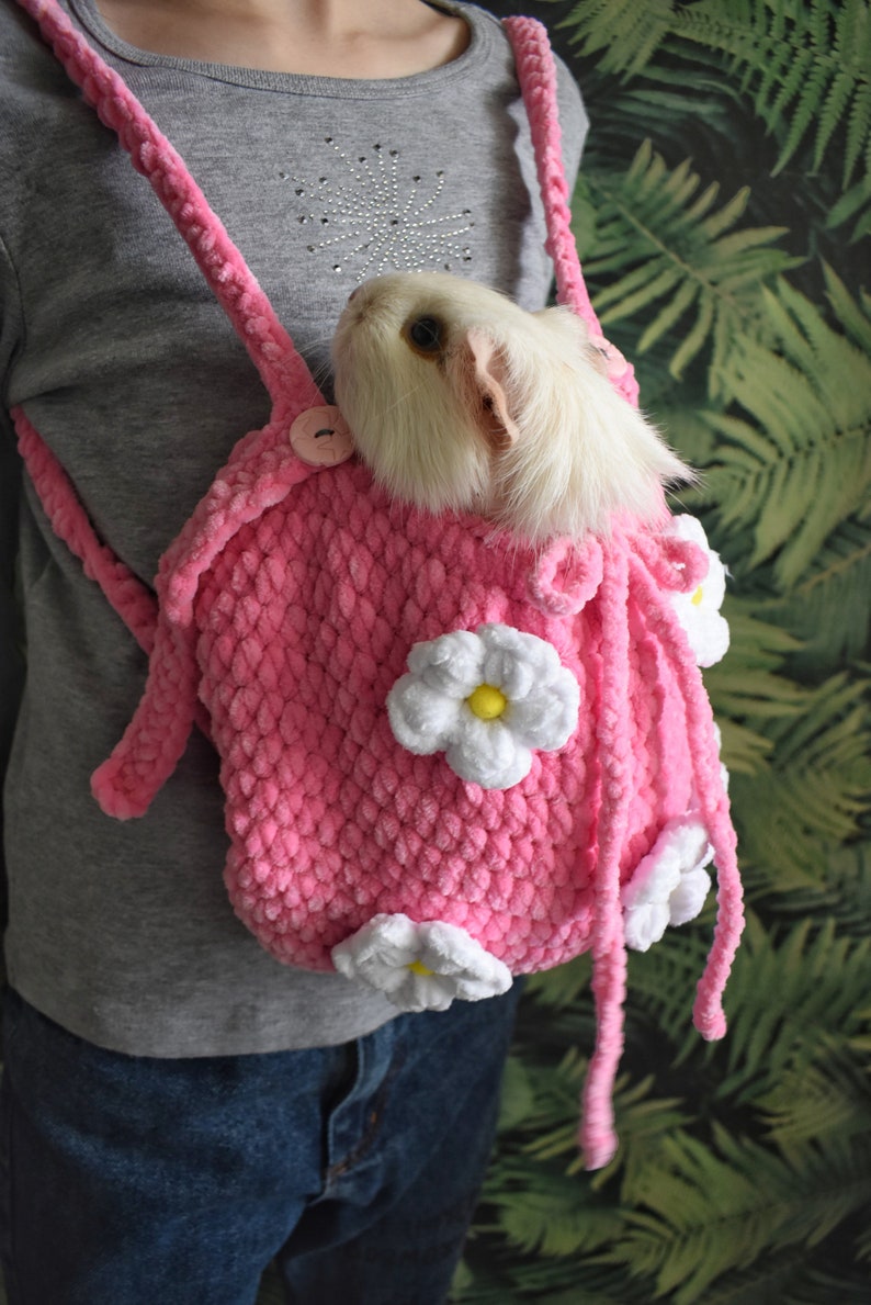 Guinea Pig Pink Carrier With Flowers. Small Pet Soft Cozy Carrier. - Etsy