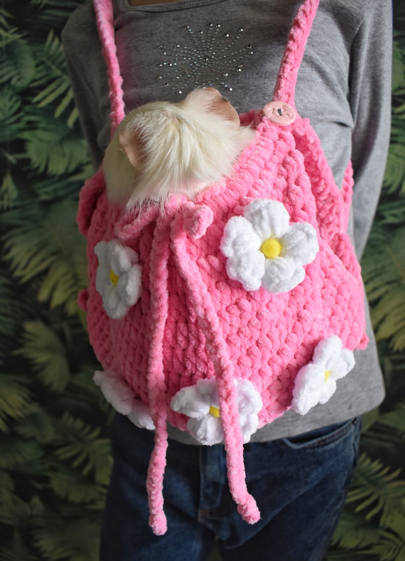 Guinea Pig Pink Carrier With Flowers. Small Pet Soft Cozy Carrier. - Etsy