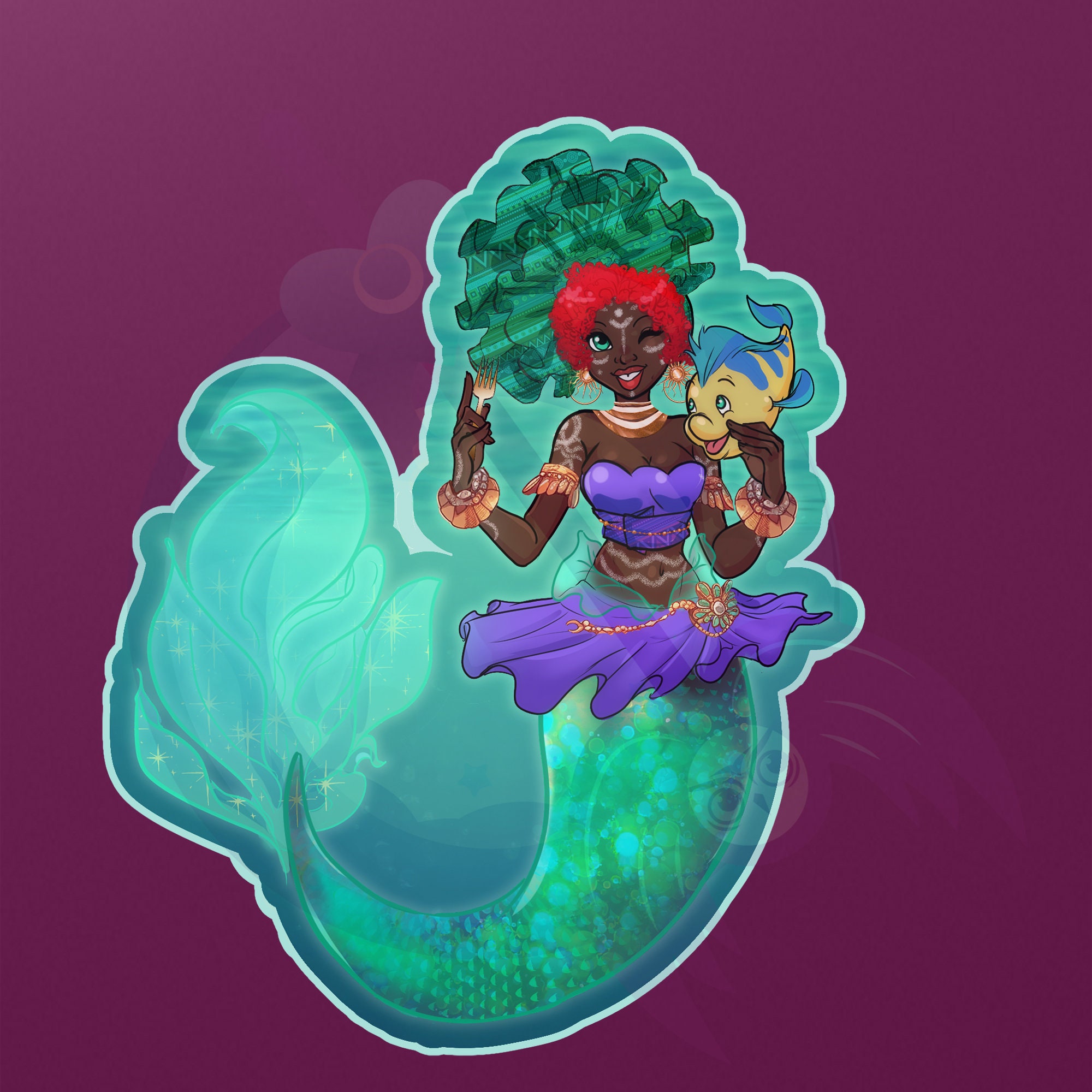 Afro Princesses Reimagined - Set of 5 Full Body Cartoon Princess ...