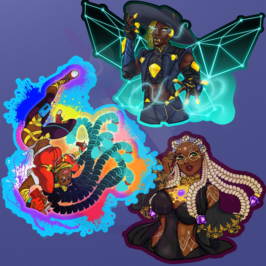 Gaming With Melanin Sticker Set: Diverse Video Game Characters - Etsy