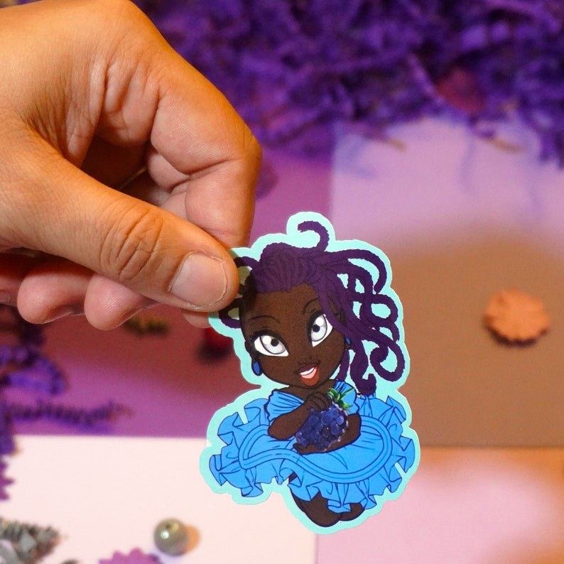Fruit Gals Vinyl Stickers: Black Girl Magic Kawaii Decals - Etsy