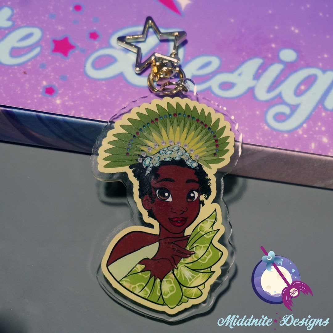 Princess Tiana Acrylic Charm - 3 Inches, One-sided Design, Star Shaped ...